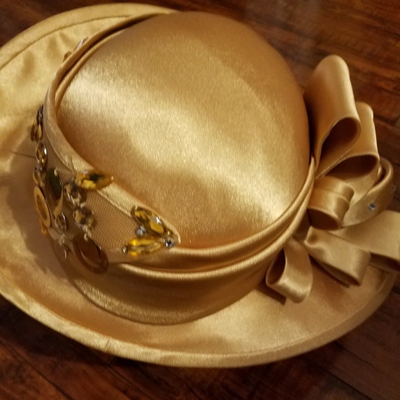 Accessories | Beautifully Embellished Gold Hat | Poshmark